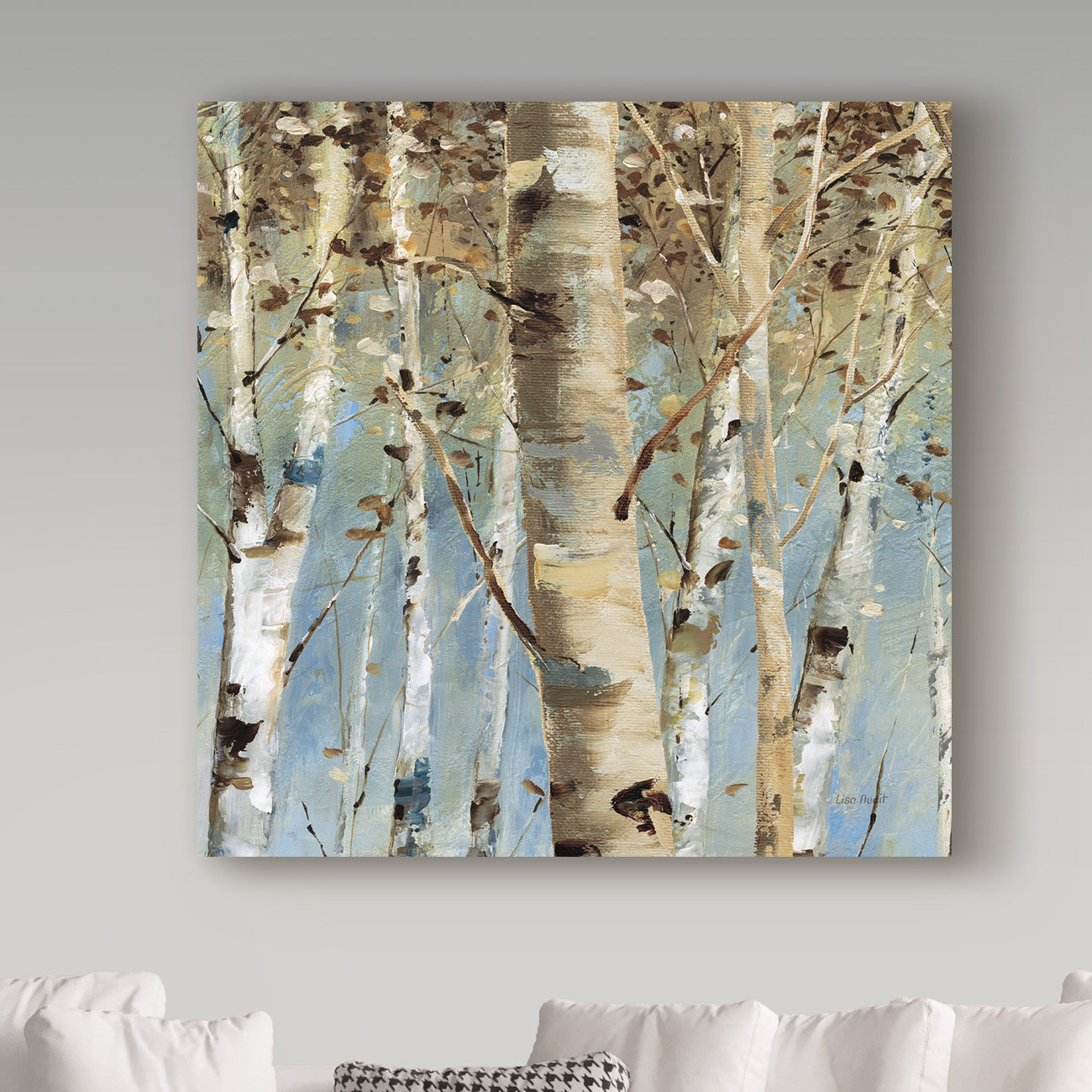 Millwood Pines 'White Forest III' Acrylic Painting Print on Wrapped ...