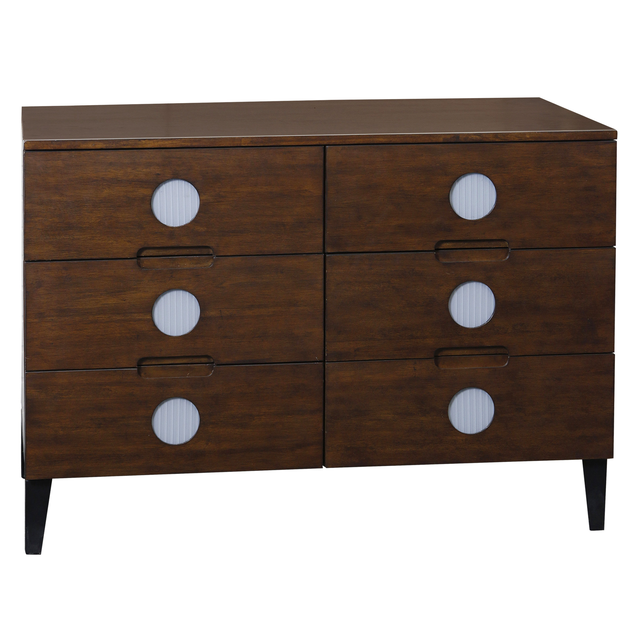 George Oliver Charis - Six Drawer Master Chest - Acacia Wood - Dark ...