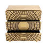 Mercer41 Fevronia 3 Drawer Brass Chest | Wayfair