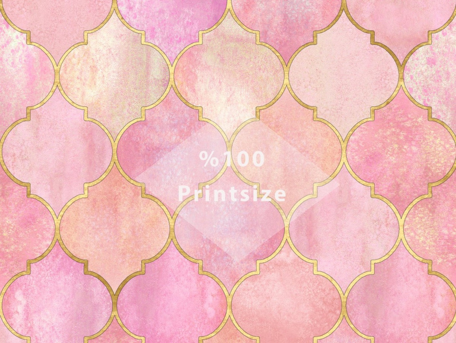 House of Hampton® Ellipse Shape Pink Geometric Removable Wallpaper ...