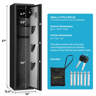 SNAILHOME Gun Safe with Biometric and Electric Lock, 5 Gun with Scope ...