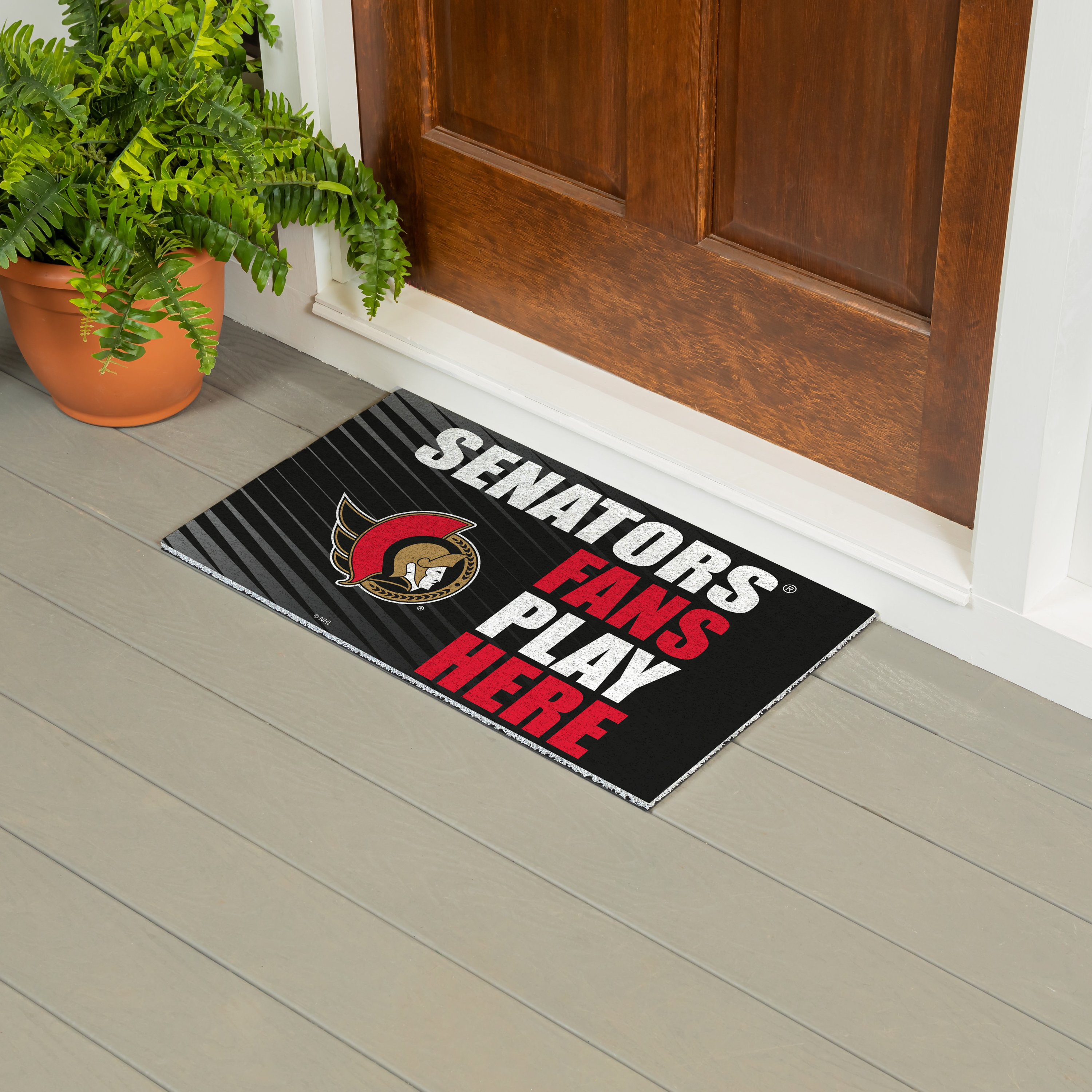 Ebern Designs Ottawa Senators Fan PVC Mat, 28"x16" | Wayfair