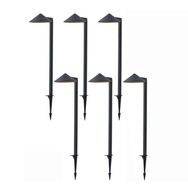 C Cattleya Black Aluminum Led Path Lights With Acrylic Shade (6-pack ...