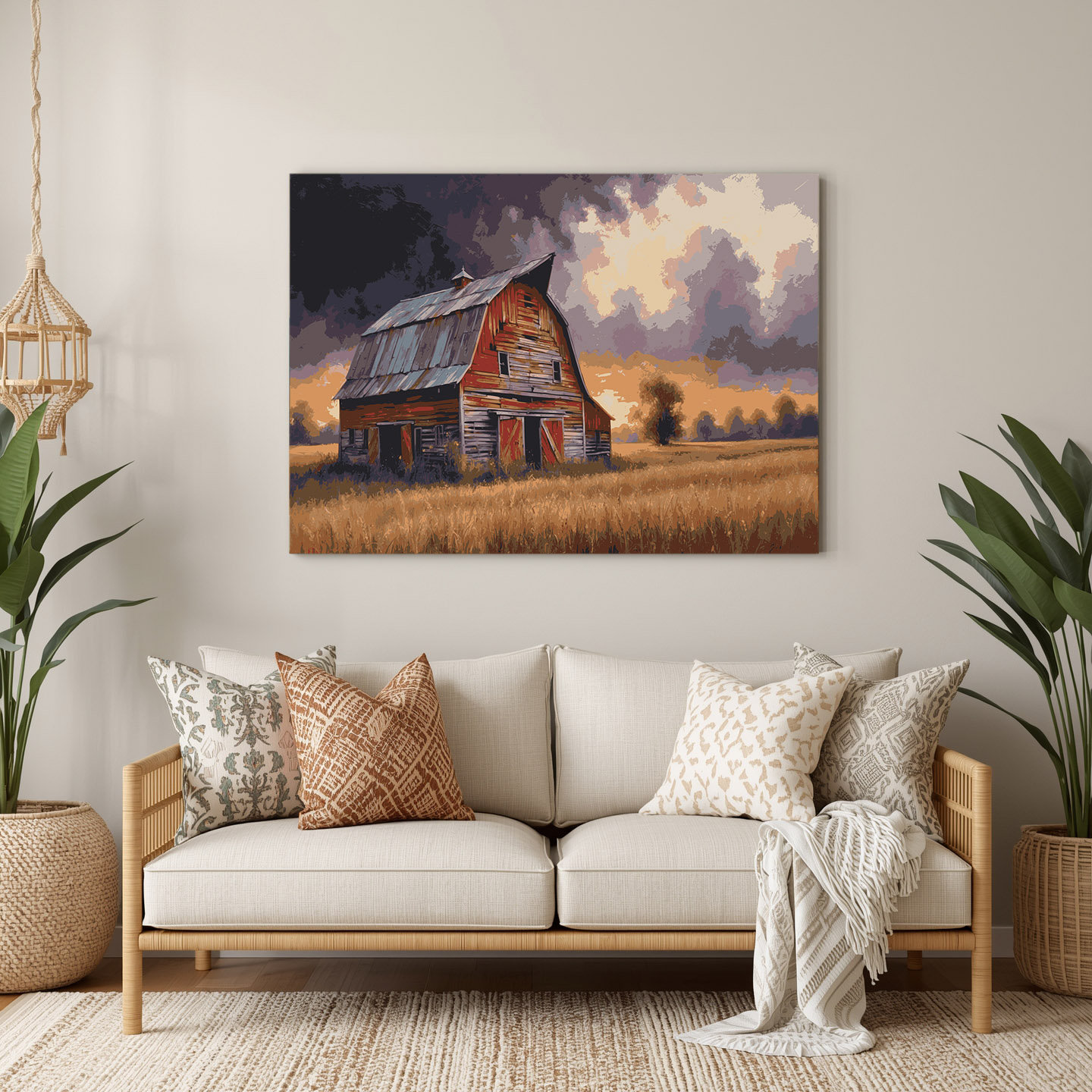 Orren Ellis Thanksgiving Barn and farmhouse scenes Black Metal Wall Art ...