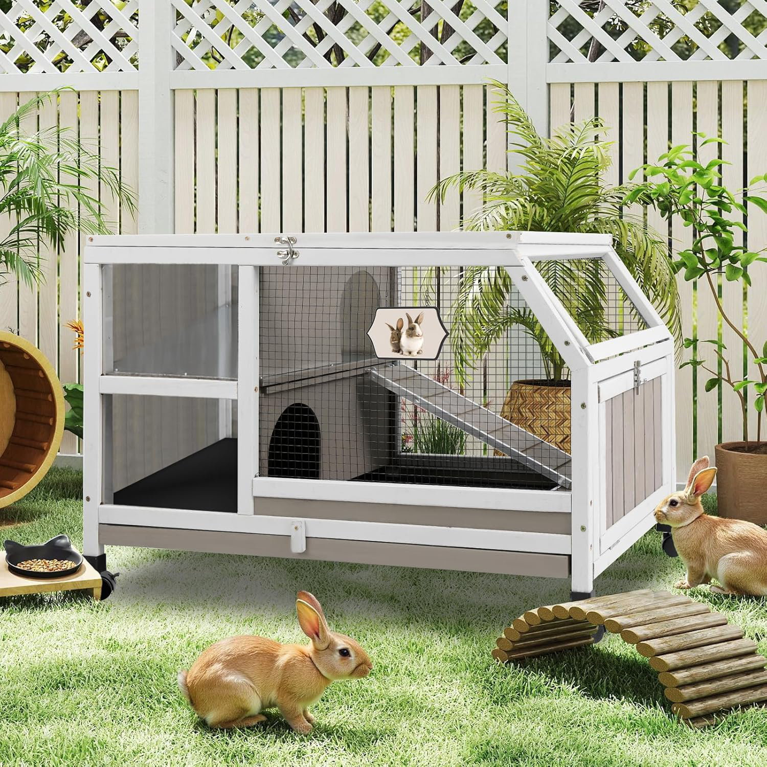 Archie & Oscar™ Rodrick Two-story Rabbit Hutch & Reviews | Wayfair