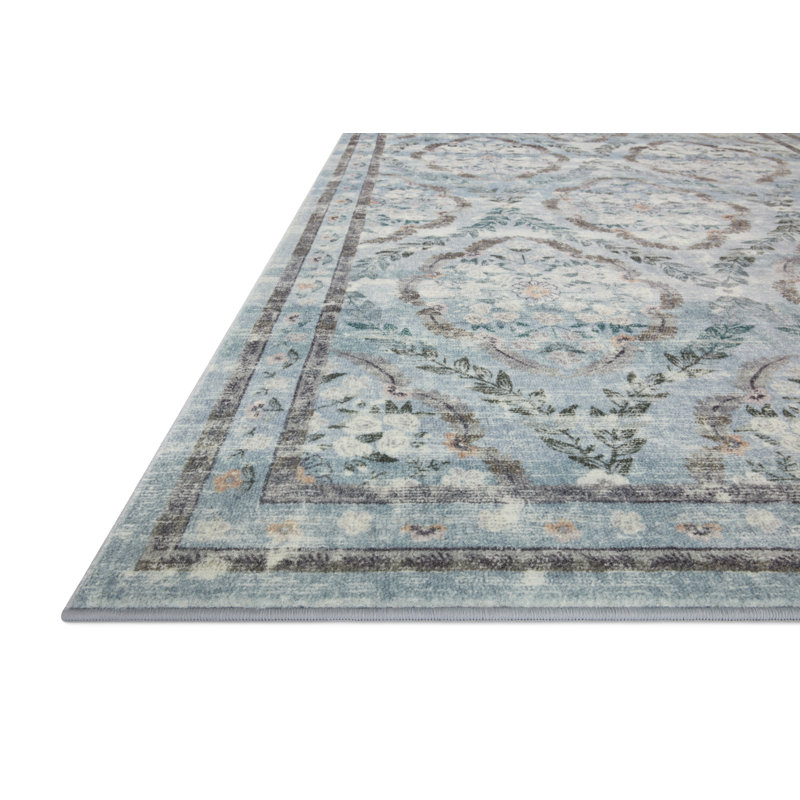 Rifle Paper Co. x Loloi Courtyard Blue Area Rug feat. CloudPile ...