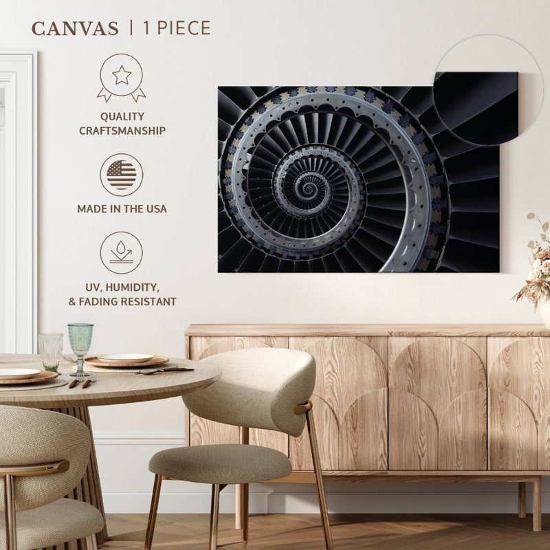 Ebern Designs Plane Turbine Spiral Effect | Wayfair