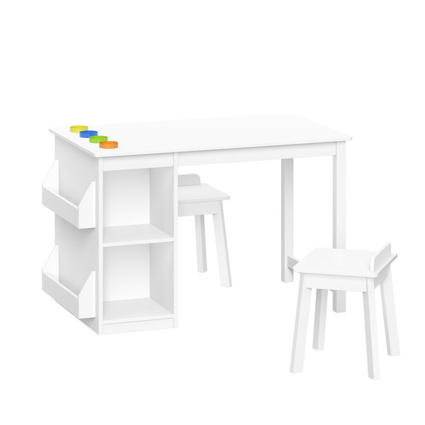RiverRidge Home RiverRidge Kids Playroom Art Activity Table with 2 ...