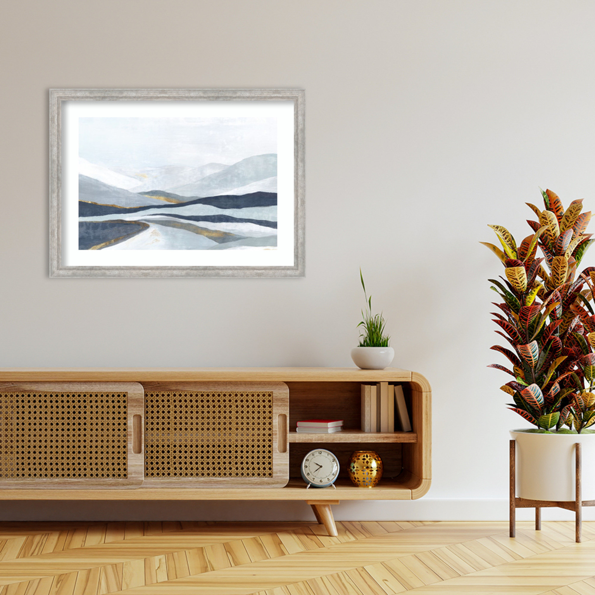 Amanti Fine Art Far Away Land I (Mountains) by Eva Watts Solid Wood ...