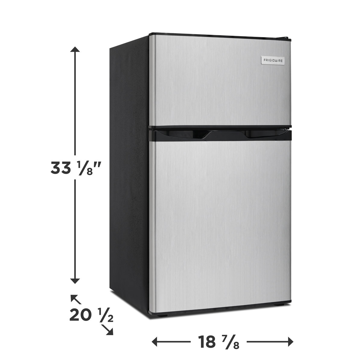 Frigidaire, 3.1 Cu. Ft. 2 Door Compact Refrigerator, Stainless Steel ...