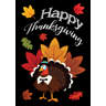 Toland Home Garden Toland Pilgrim Turkey Inch Thanksgiving Flag Fall ...