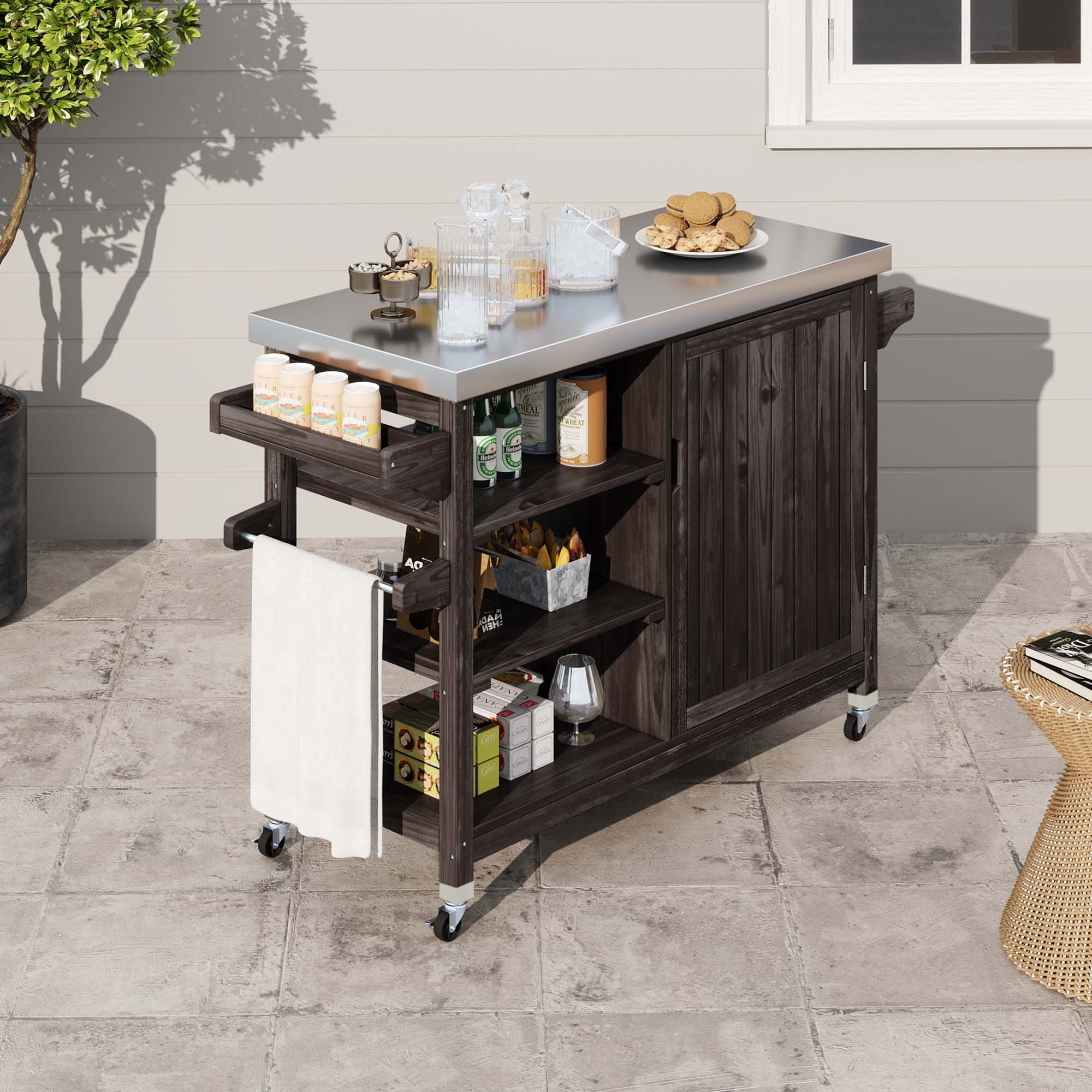 Latitude Run® Bar Carts With Wheels | Wayfair