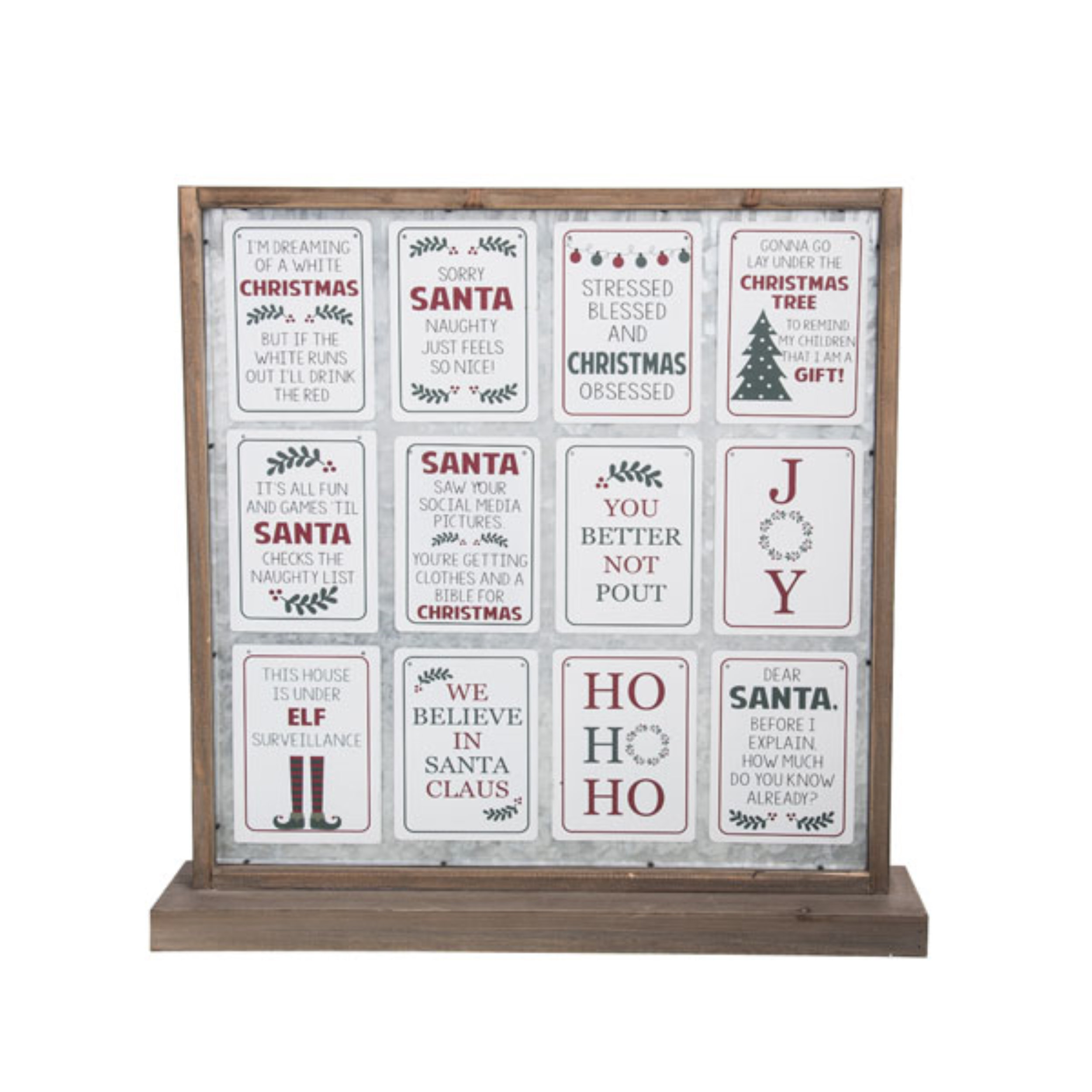 The Holiday Aisle® Wood 22 in. Multicolor Christmas Magnet Set of 24 ...