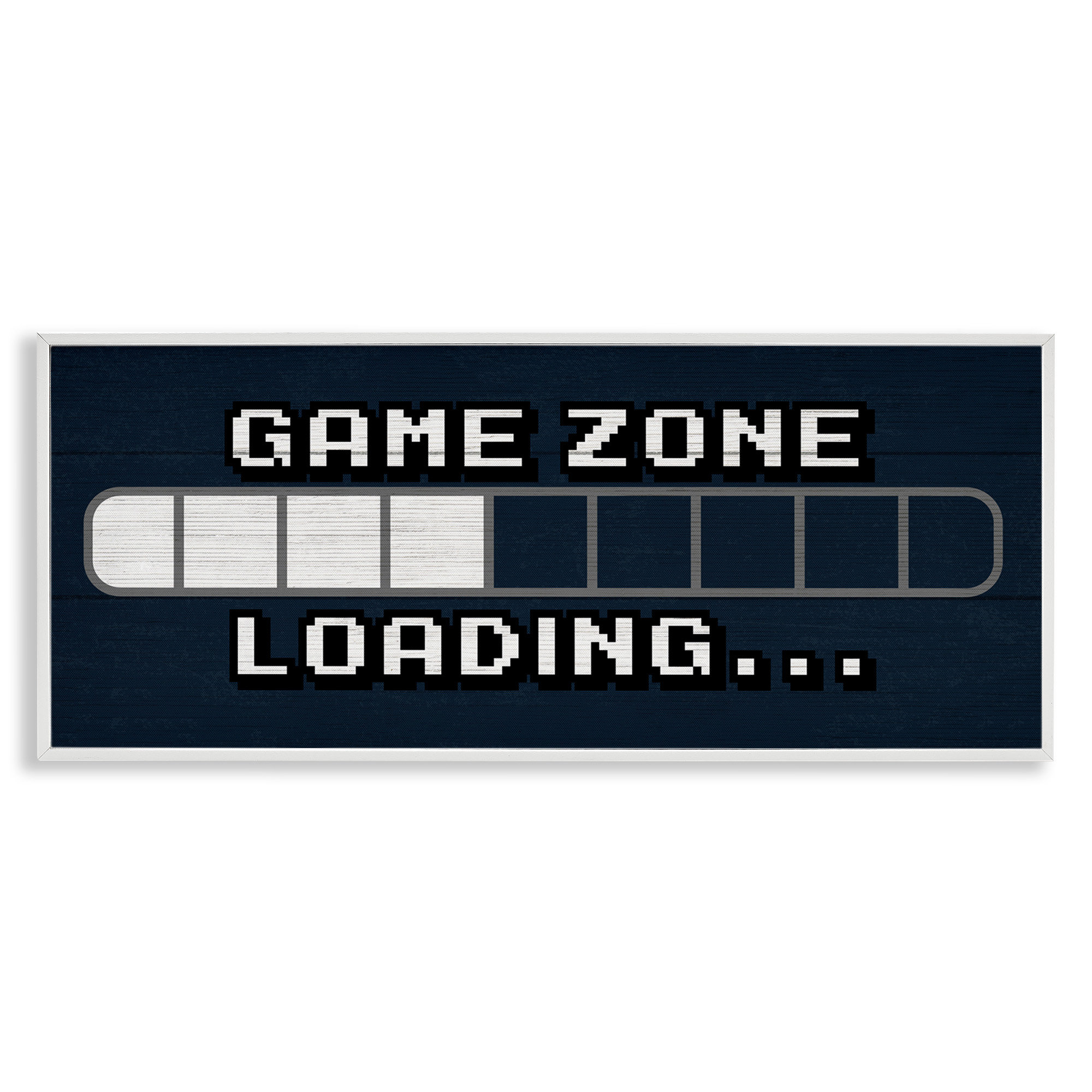 Stupell Industries Game Zone Loading Pixel Text Video Gamer by Lil' Rue ...