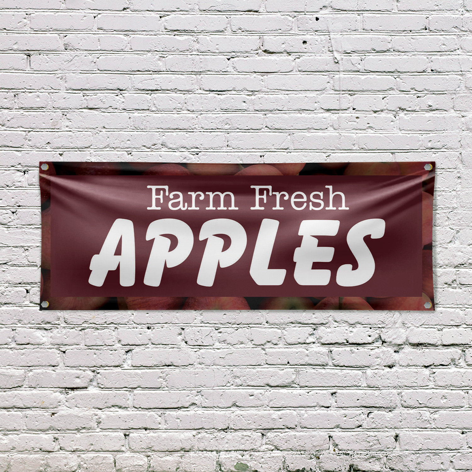 SignMission Farm Fresh Apples Banner Sign 18 Inch x 48 Inch | Wayfair