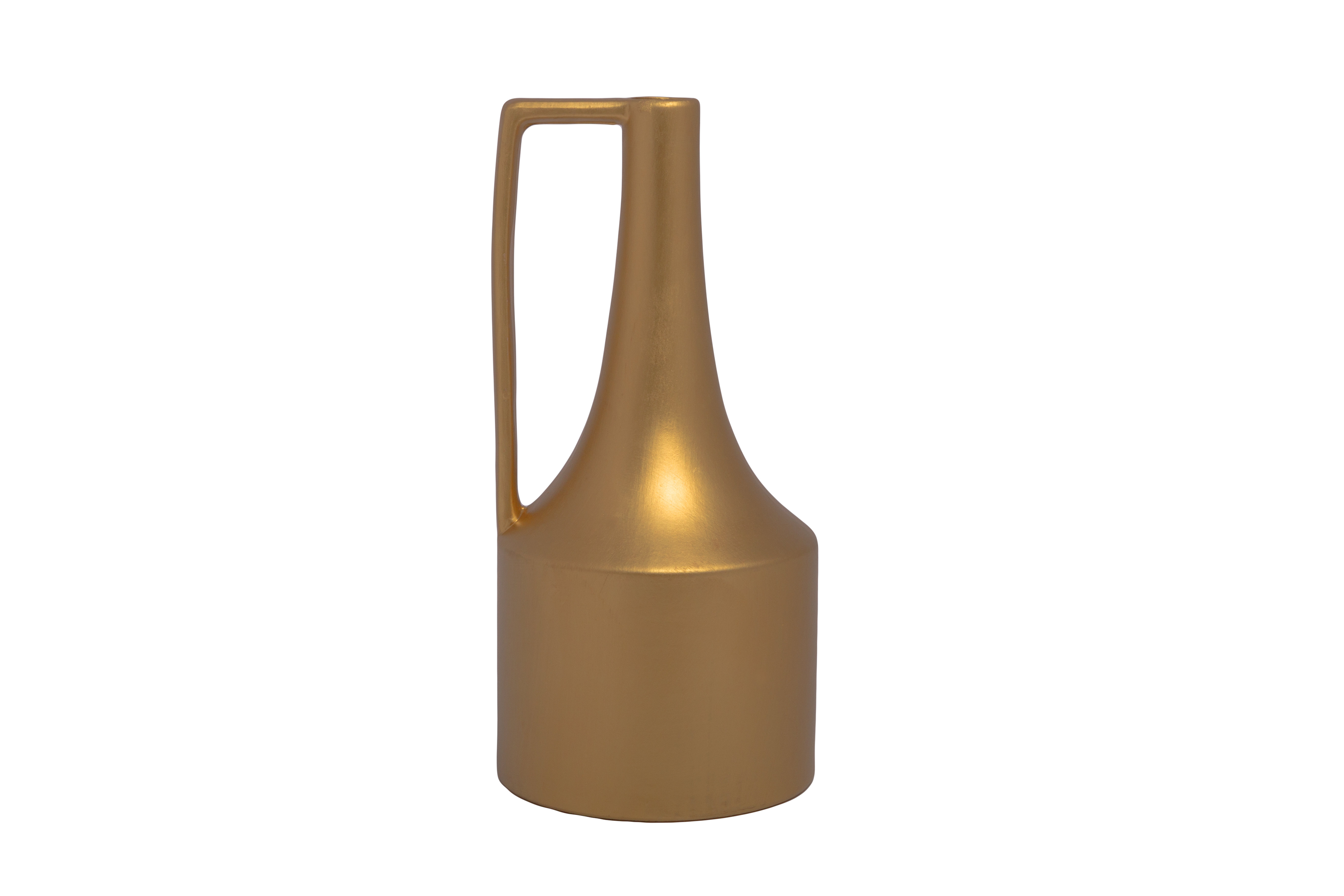 Mercer41 Ceramic Round Trumpet Vase Matte Finish Gold | Wayfair