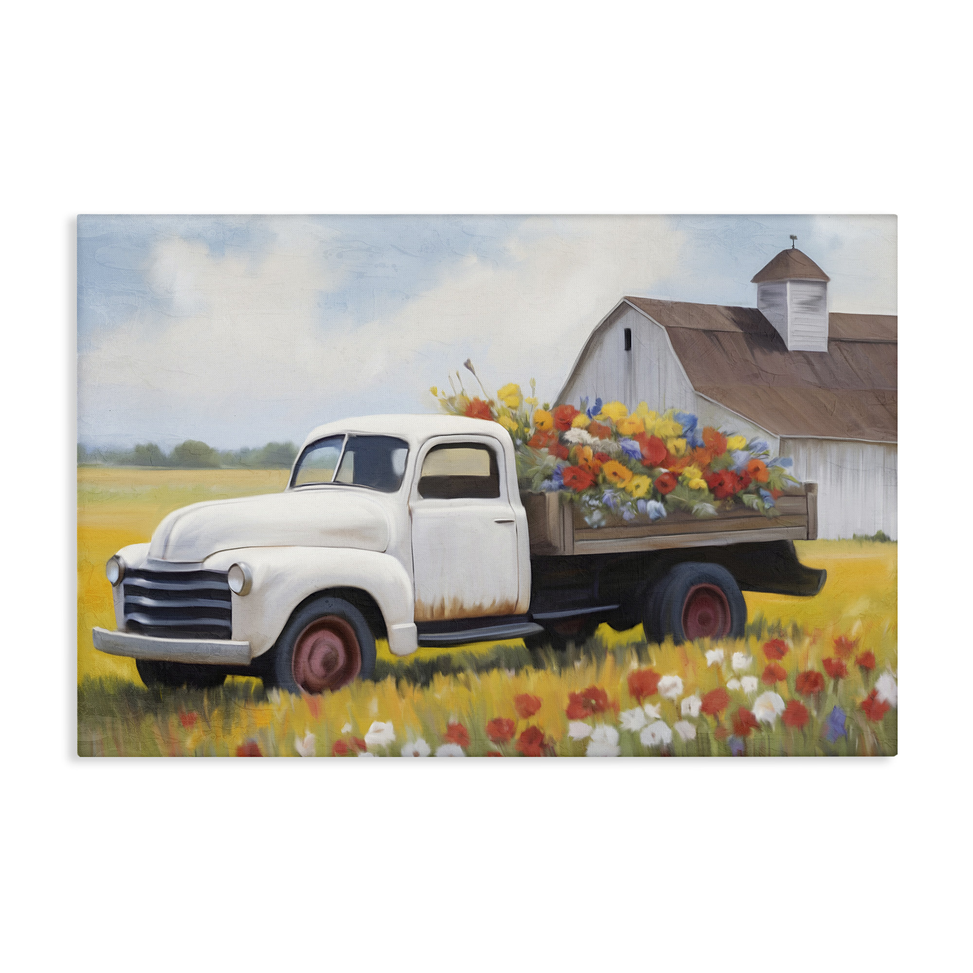 August Grove® Floral Truck Delivery Canvas Wall Art by Kim Allen | Wayfair