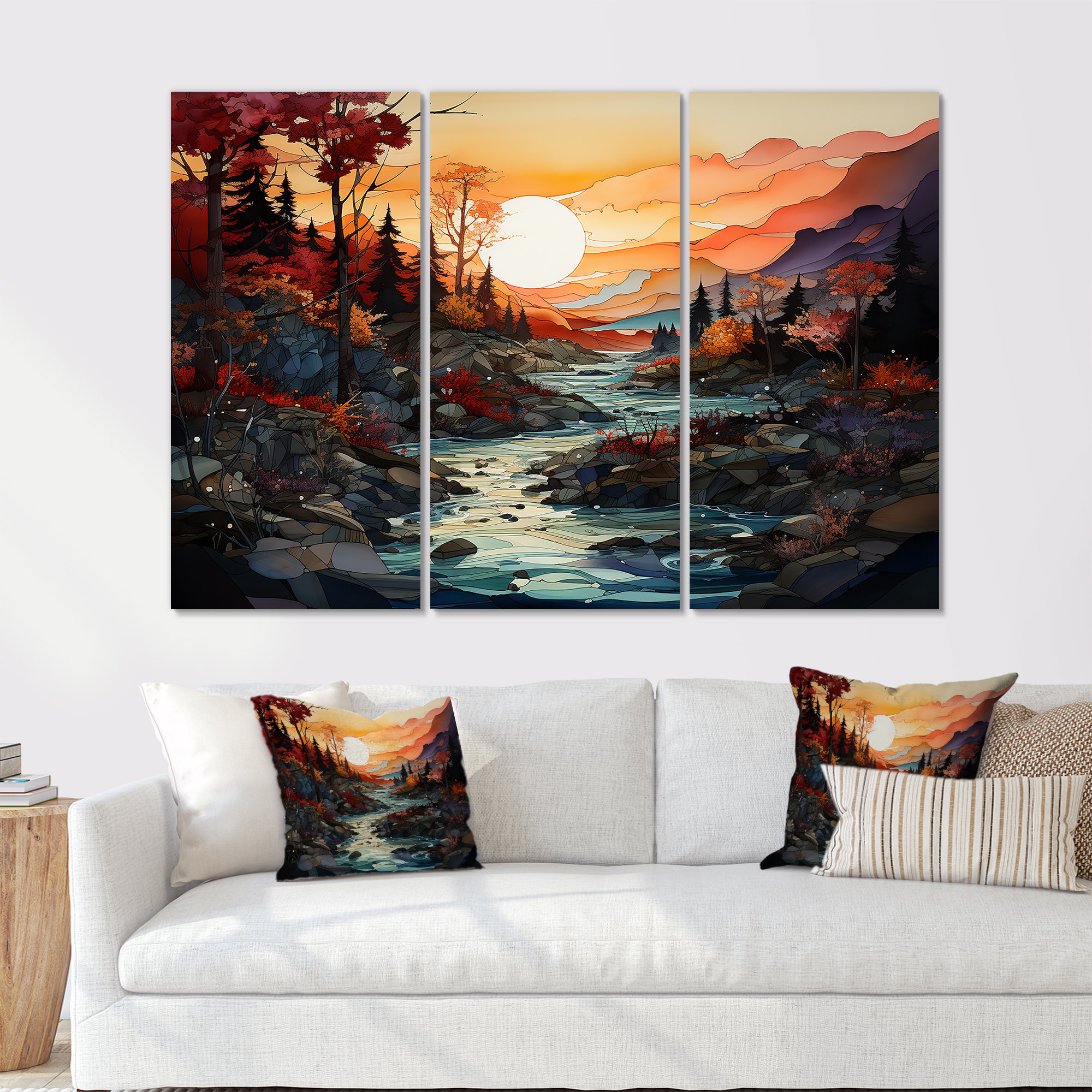 Millwood Pines Sunset Mountain Colorful Horizon - Sunrisesunset Canvas ...