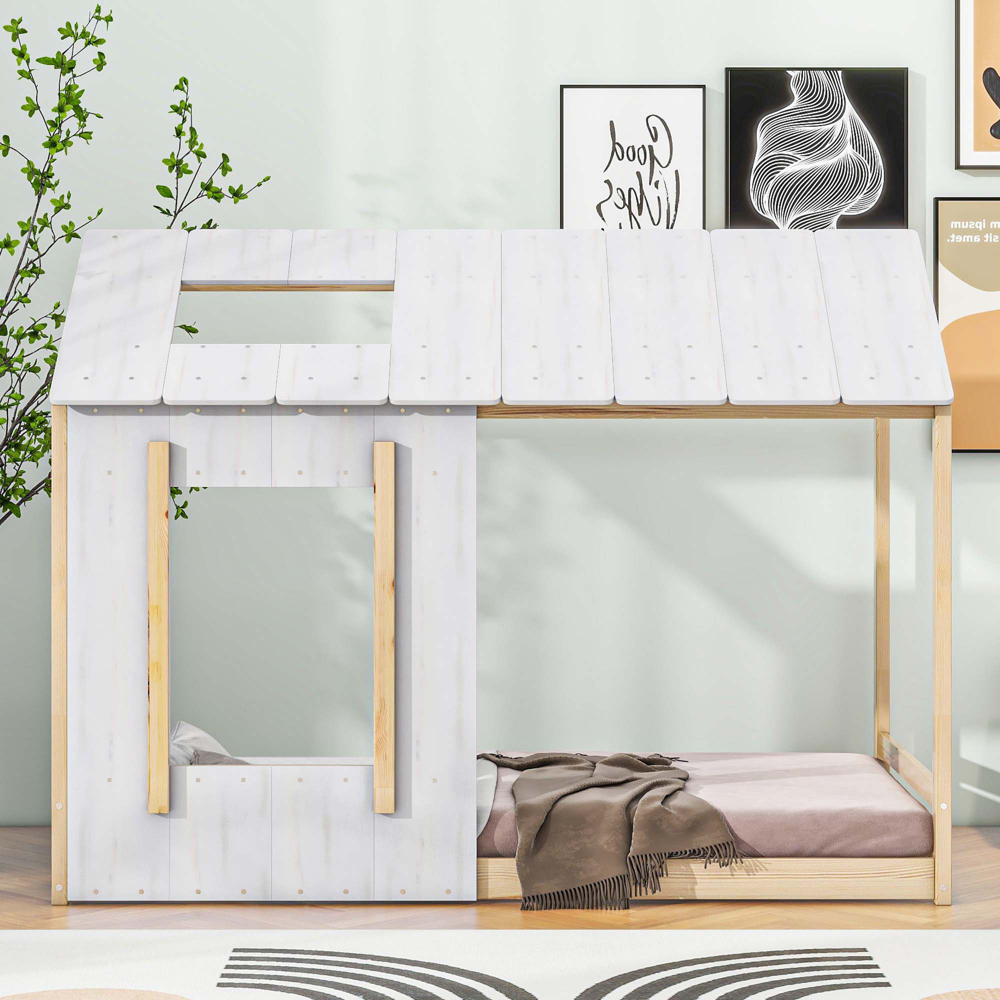 Ophelia & Co. House Platform With Roof And Window | Wayfair