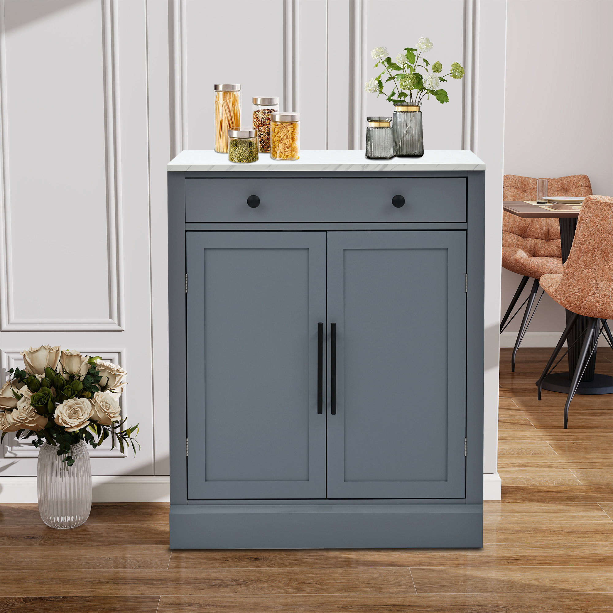 Winston Porter Modern Kitchen Pantry,Buffet Cabinet,Coffee Bar Storage ...