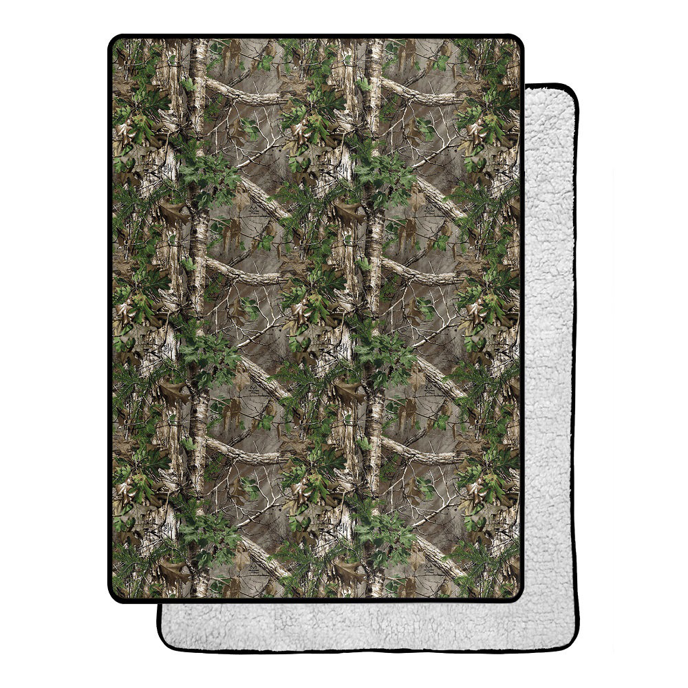 Northwest Realtree Extra Green Camo Silk Touch Sherpa Throw Blanket ...