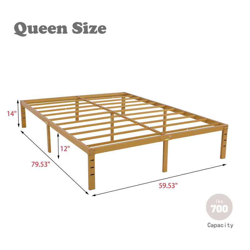 Ebern Designs Oprina Metal Open-Frame Bed & Reviews | Wayfair