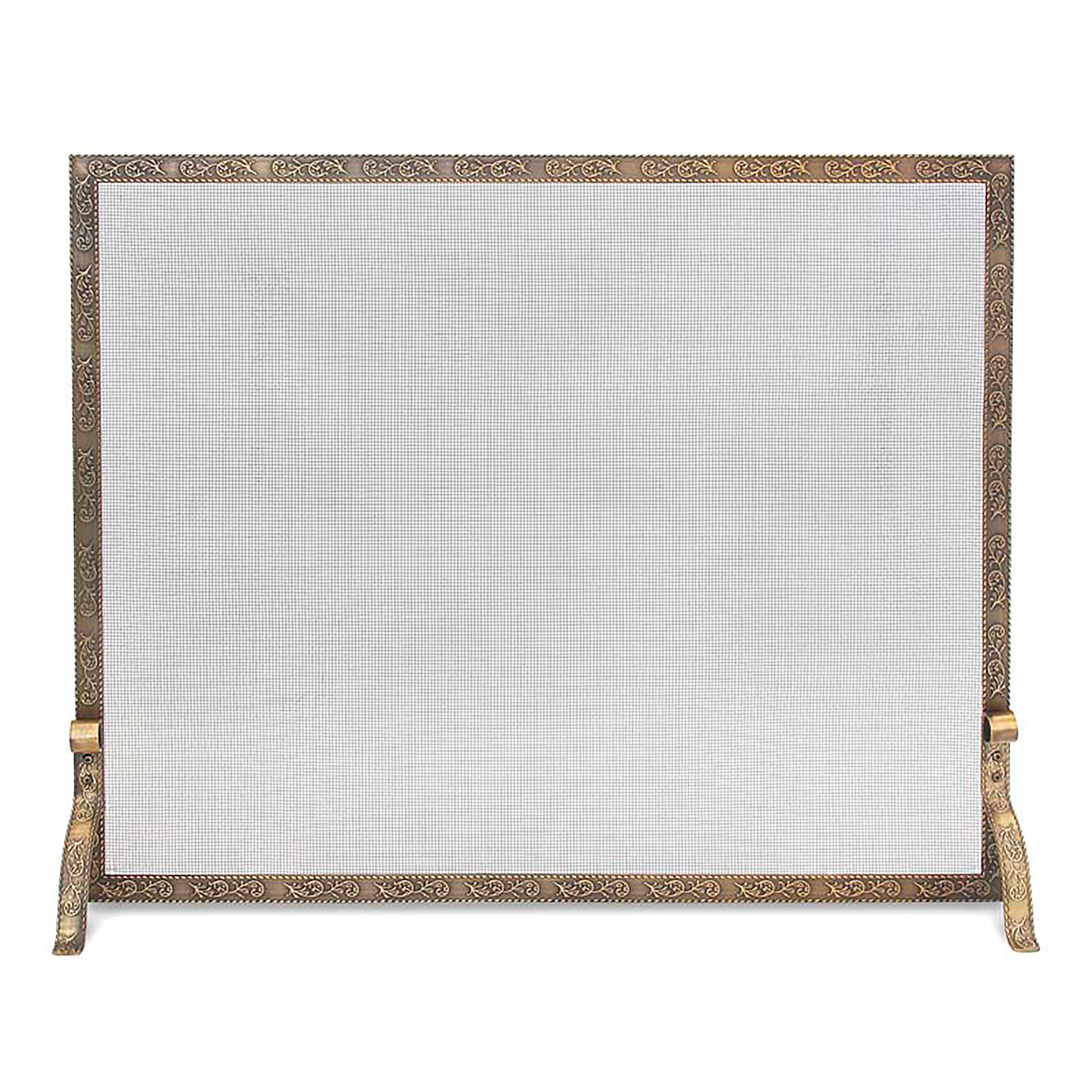 Bloomsbury Market Bay Branch Embossed Single Panel Fireplace Screen ...