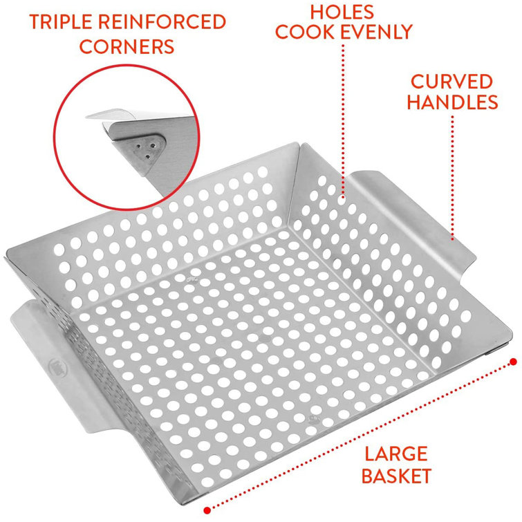 KALUNS Stainless Steel Non-Stick Dishwasher Safe BBQ Topper | Wayfair