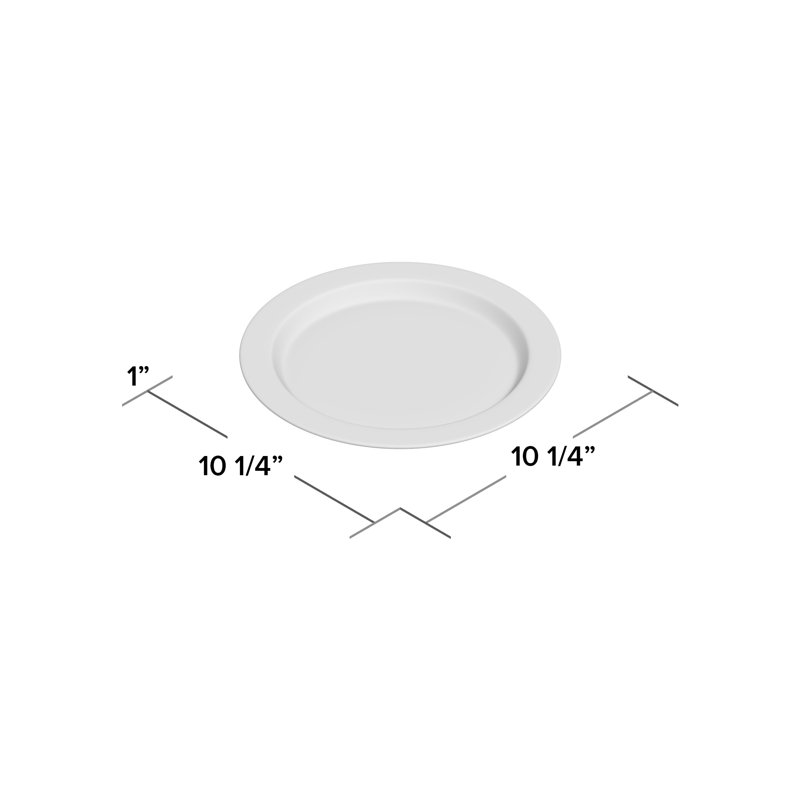 Winston Porter Donellan Melamine Round 10.25" Dinner Plate & Reviews ...