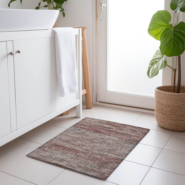 Highland Dunes Premium Machine Washable Mayfield Burgundy Rug | Wayfair