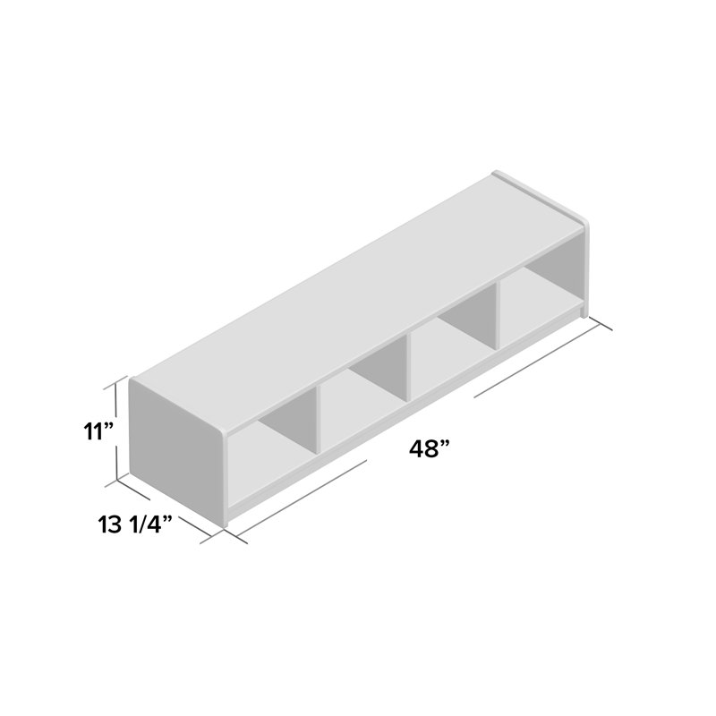 Kids' Station Brown Reading Bench with Storage "& Reviews" | Wayfair