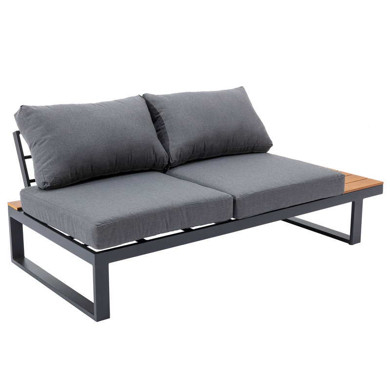 Orren Ellis Adeliah Metal 5 - Person Seating Group with Olefin Cushions ...