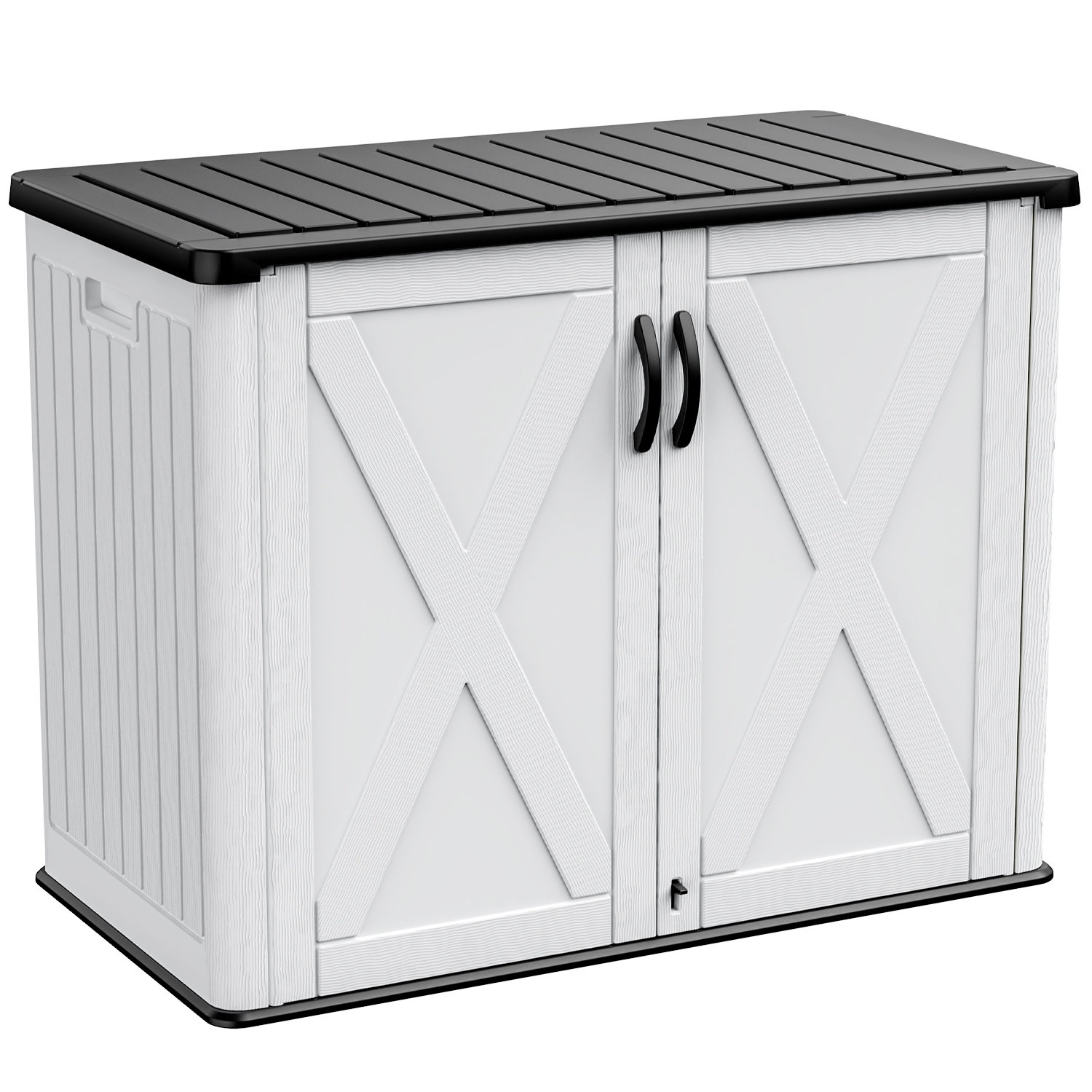 Patiowell 4 Ft. W X 2 Ft. D Outdoor Resin Horizontal Storage Shed ...