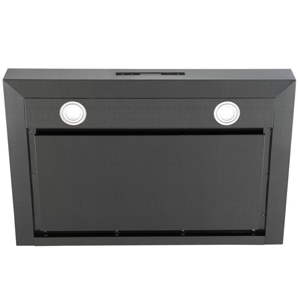 Ancona 30" Convertible Wall Mount Rectangular Style Range Hood in Black ...