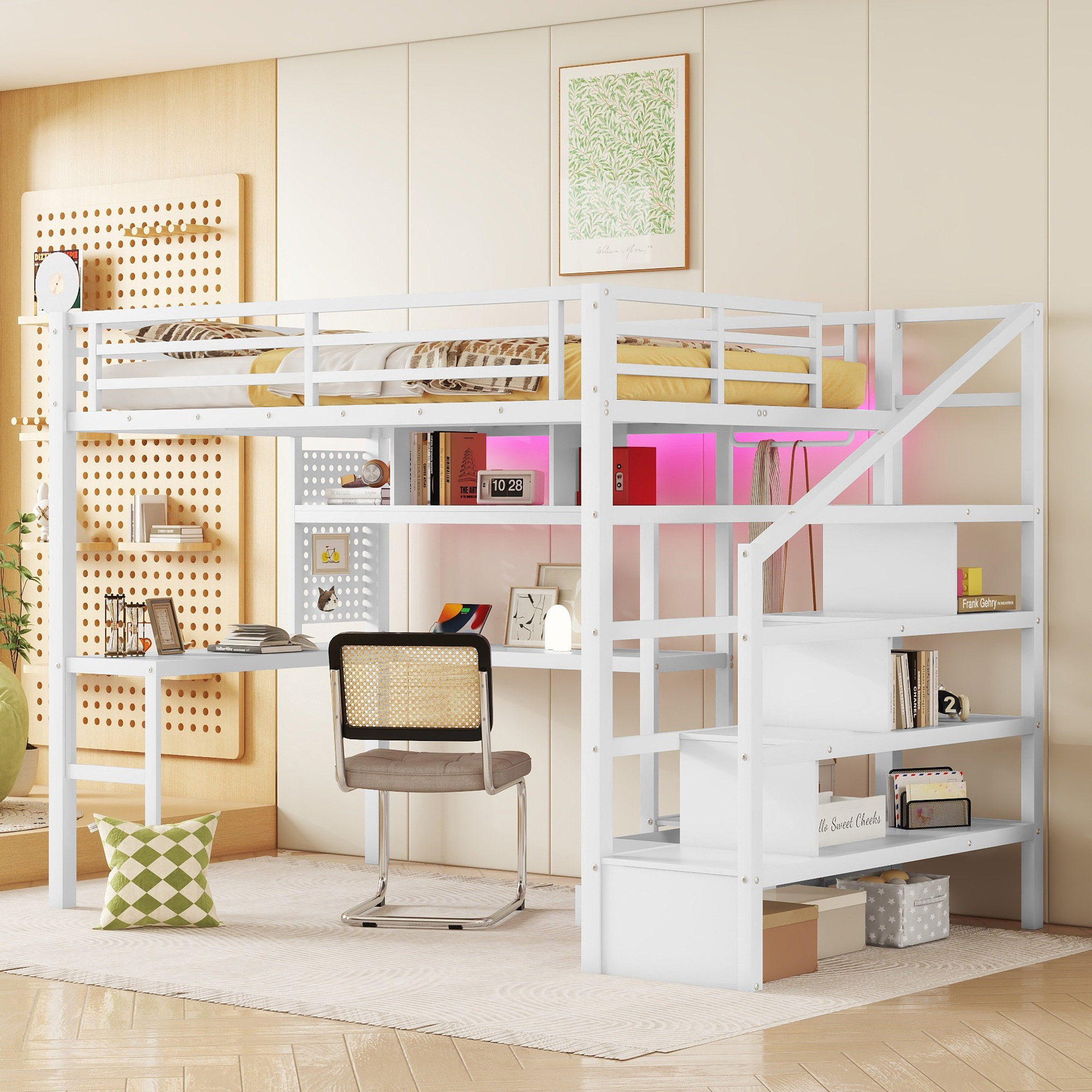 Full Size Staircase Loft Bednull