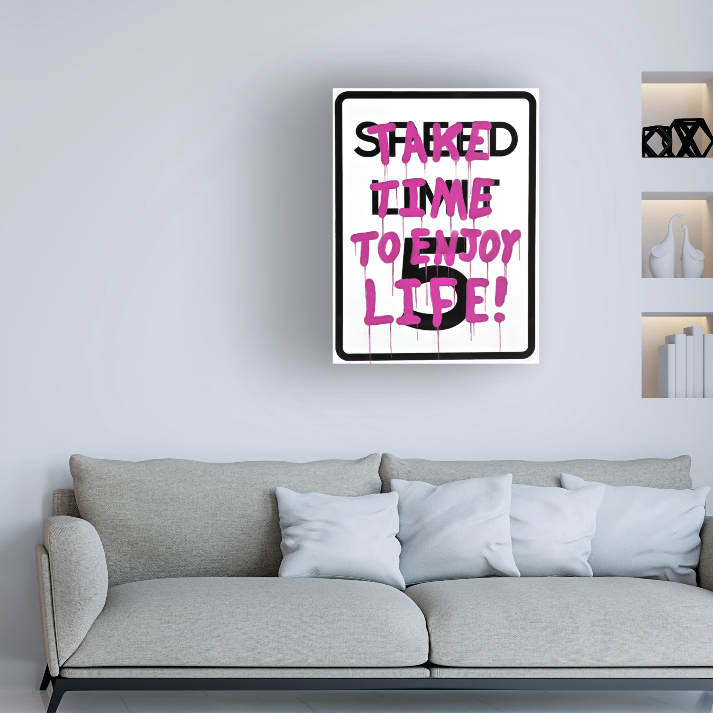 Trinx Alonzo Saunders Graffiti Sign Iv Canvas Art | Wayfair