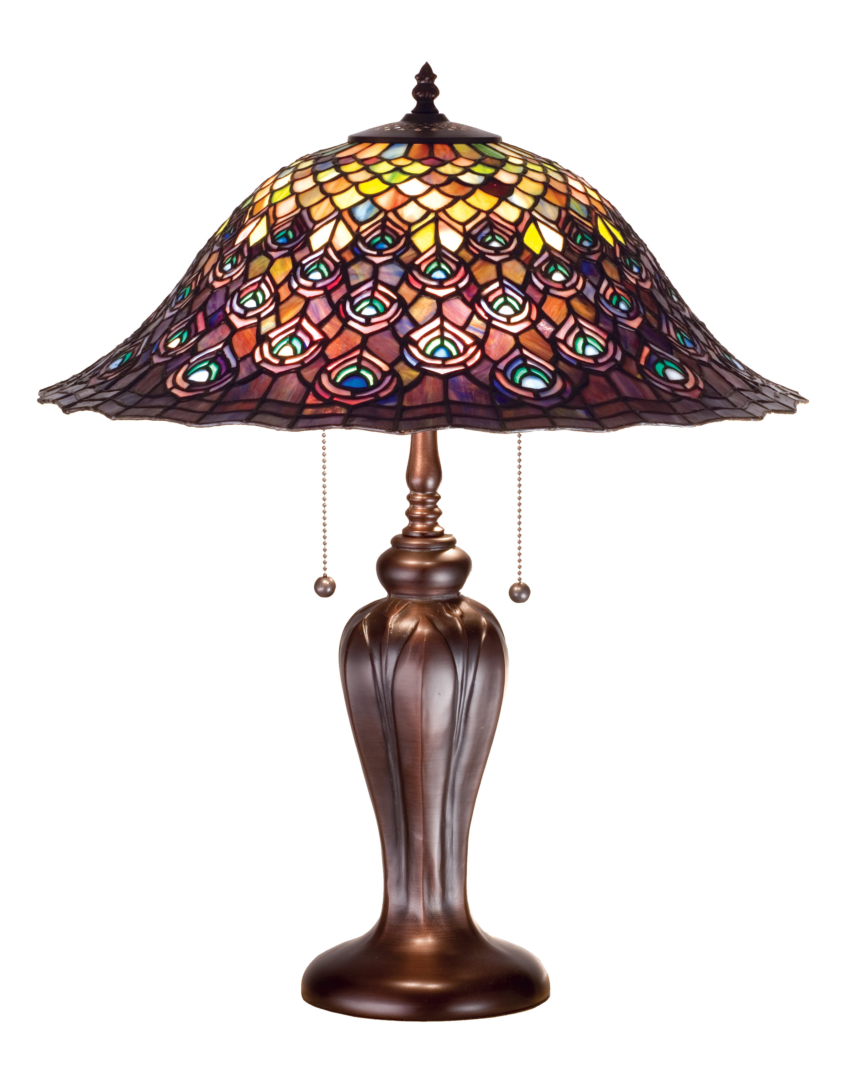 Astoria Grand Diane Peacock Feather 25" Table Lamp & Reviews | Wayfair