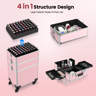 Rebrilliant 4 In 1 Makeup Train Case Traveling Cart Makeup Case ...