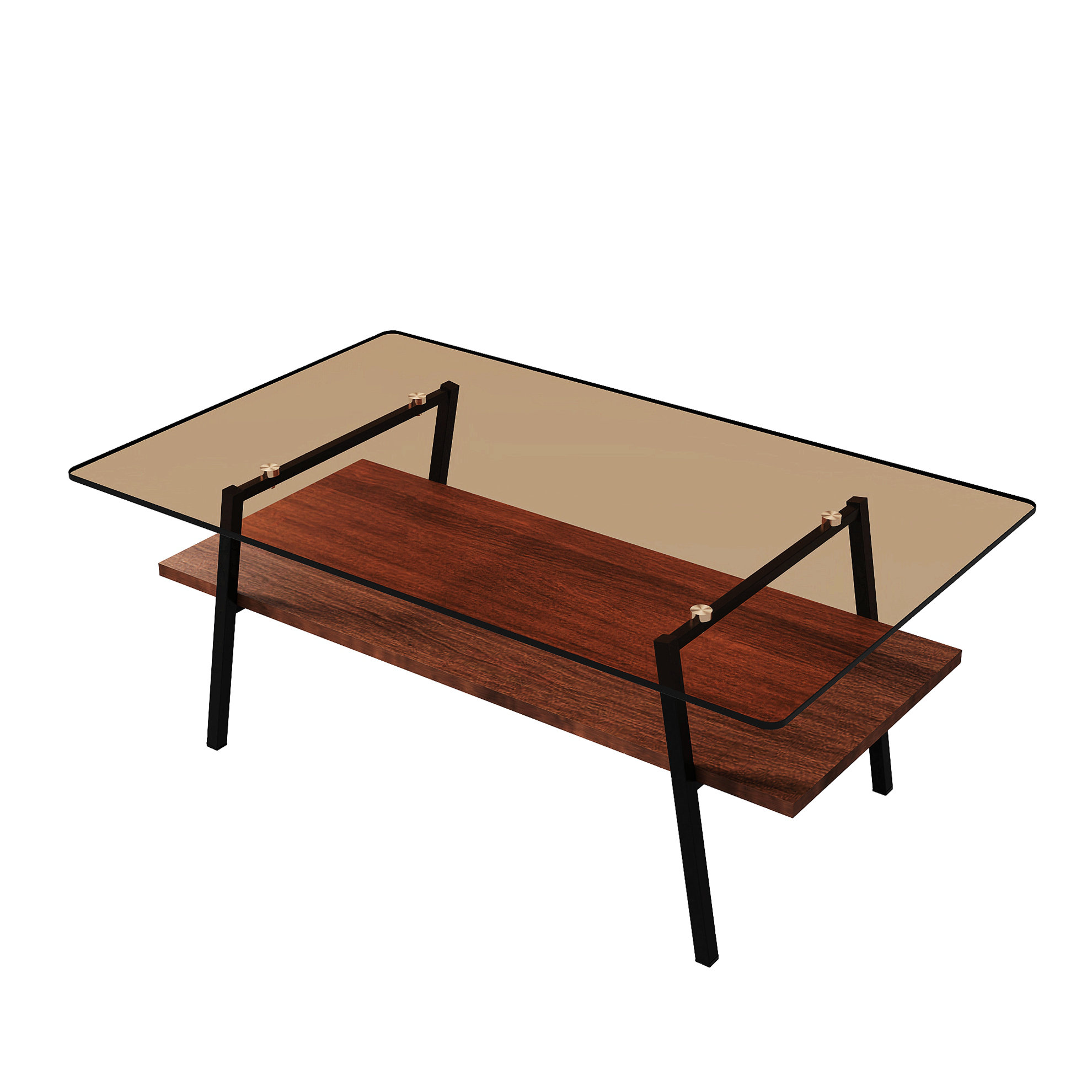 Ivy Bronx Shalia Rectangle Coffee Table with Meta Legs & MDF Storage ...