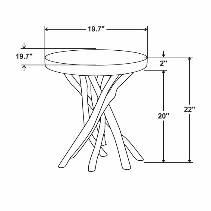 Sand & Stable Selah Solid Wood Top Tree Stump End Table & Reviews | Wayfair