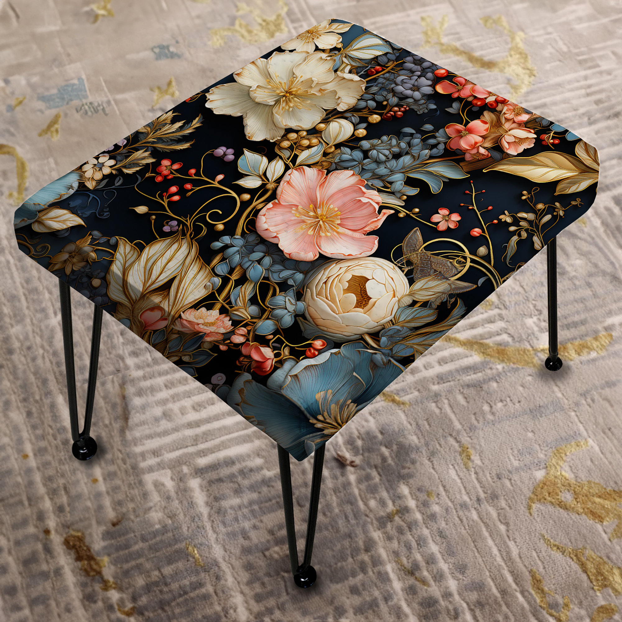 Design Art Eclectic Flower Patchwork Melody - Eclectic Rectangle ...