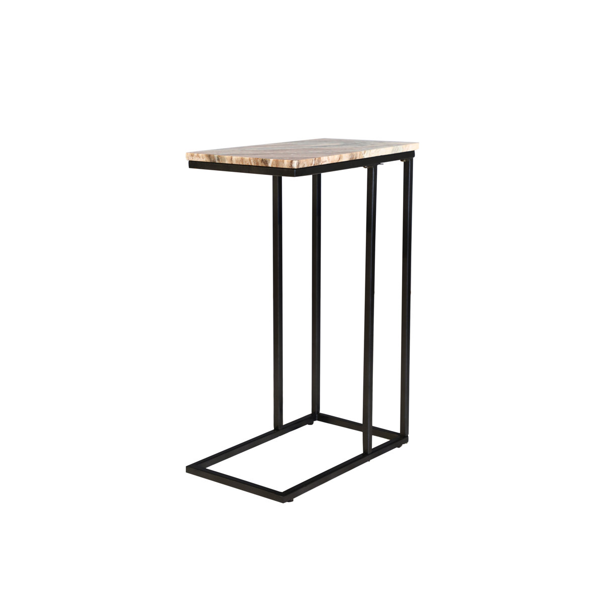 Mercer41 Marble "C" Table For Living Room Set Of 1 With Metal Frame-24 ...