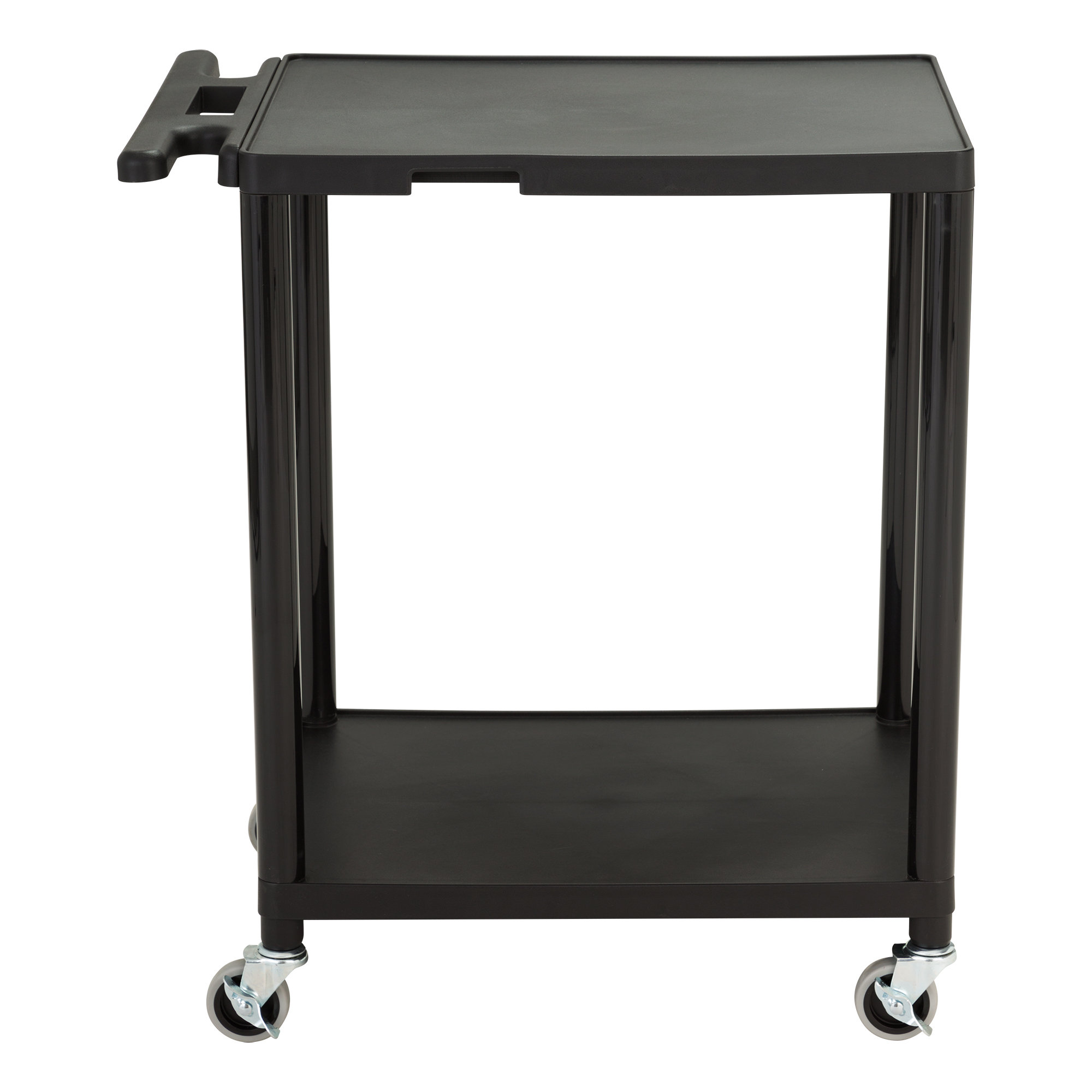 NorwoodCommercialFurniture 2-Shelf Plastic Mobile Utility AV Cart with ...