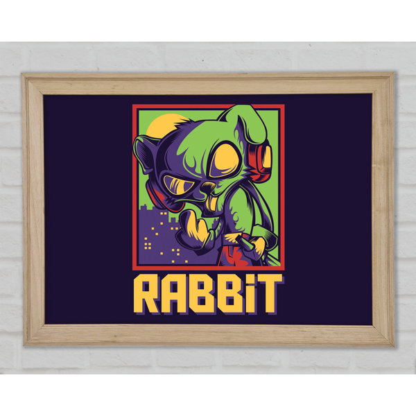 Happy Larry The Evil Rabbit - Print | Wayfair.co.uk