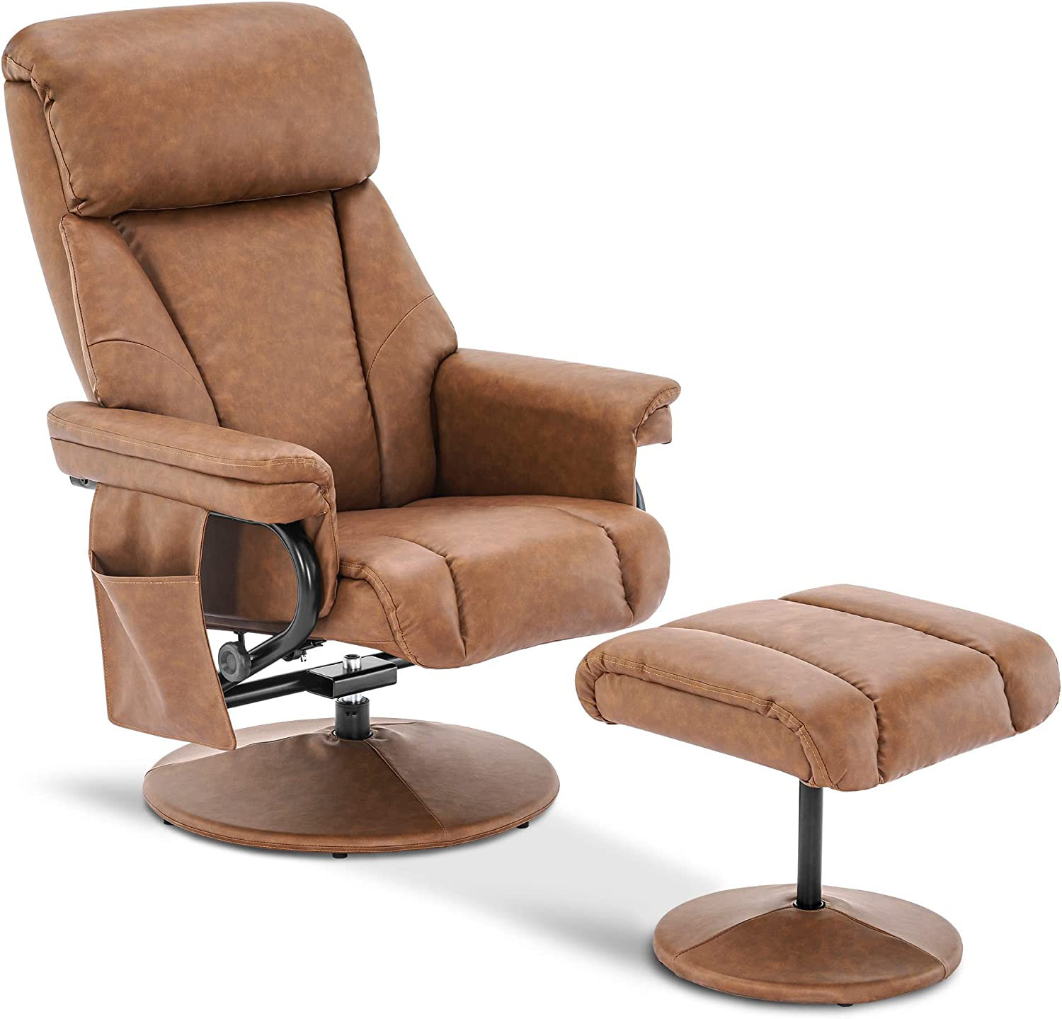 Trule Sealey Swivel Recliner with Ottoman, Reclining Chair with Massage ...
