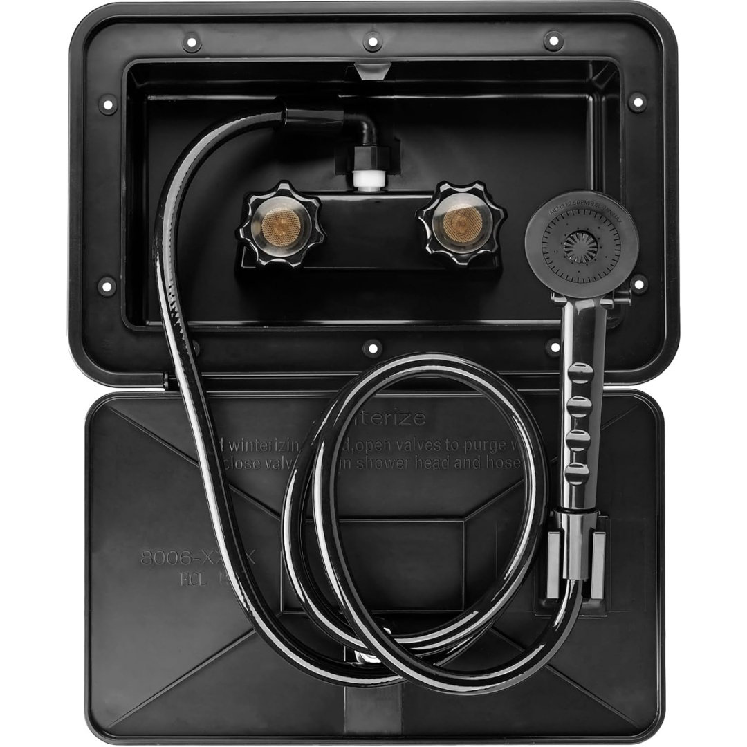 DESIGN SHOP BY SHELL Exterior Shower Box Kit RV Outdoor Shower Box Kit ...