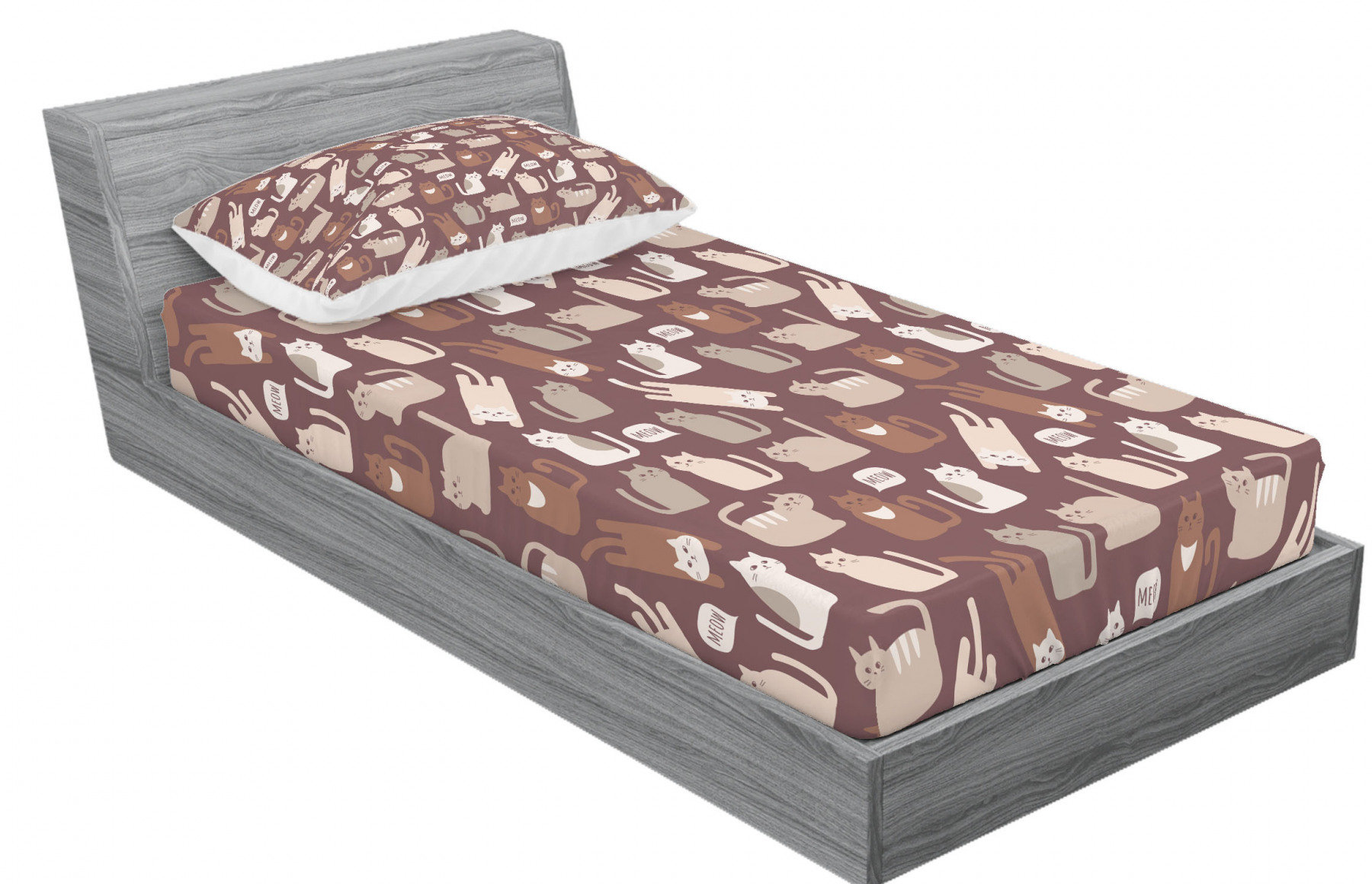 Ambesonne Cat Sheet Set | Wayfair