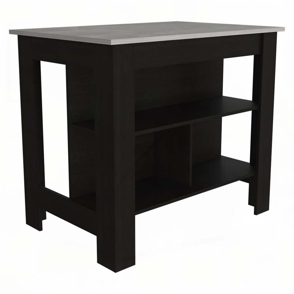 Lark Manor Rockaway 3-Shelf Kitchen Island - Wayfair Canada