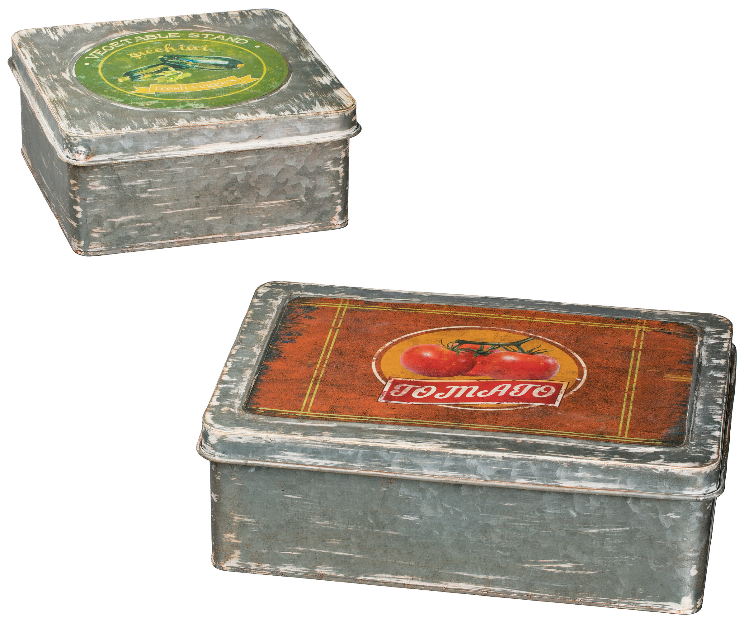 17 Stories Maldonado Metal 2 Piece Decorative Box Set | Wayfair