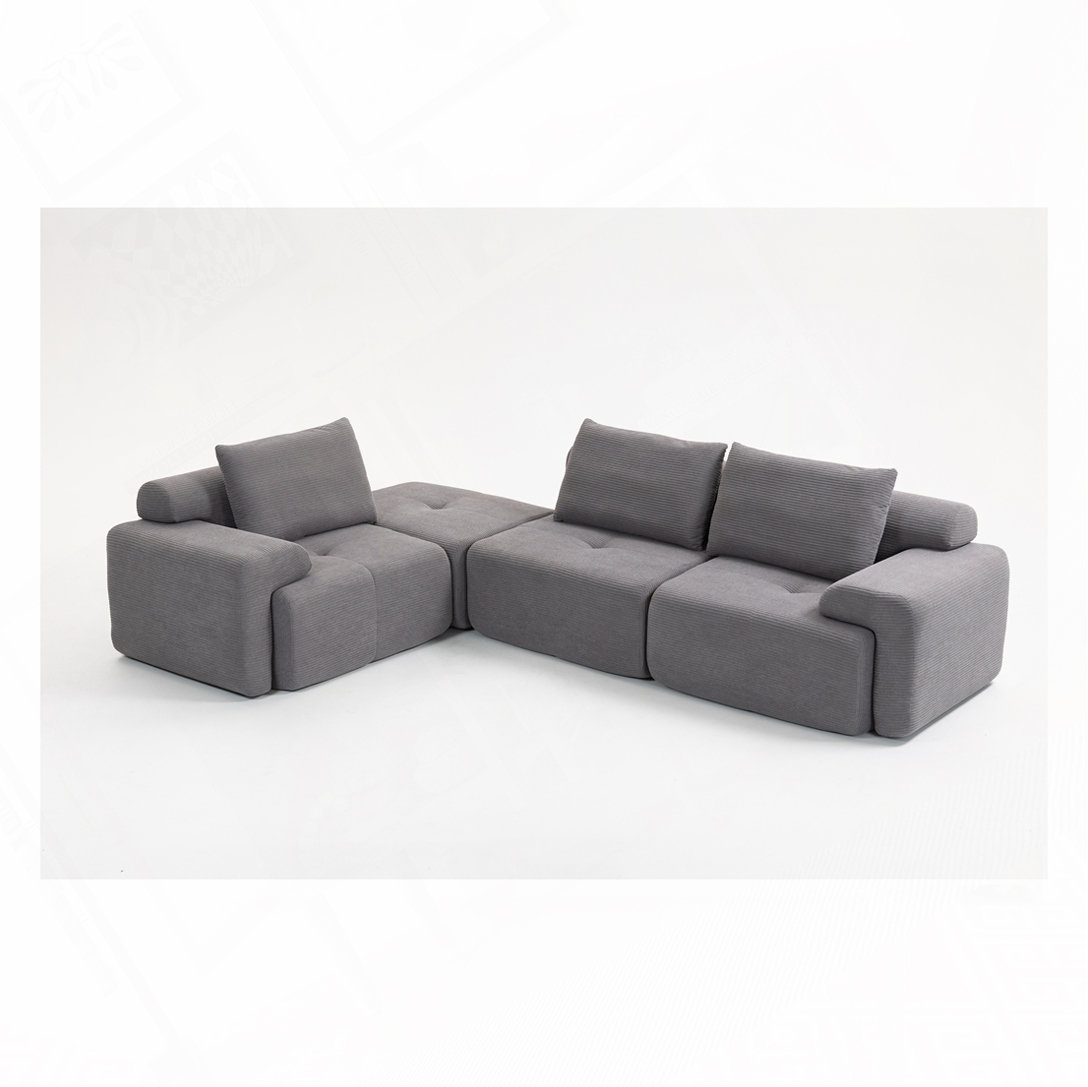 Ivy Bronx Corduroy Fabric Compression Sofa,No Assembly Convertible Sofa ...